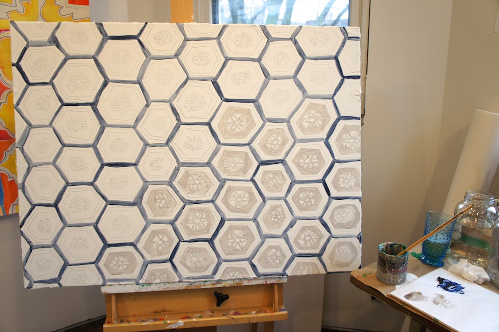 katelewisart.: pattern painting in the works