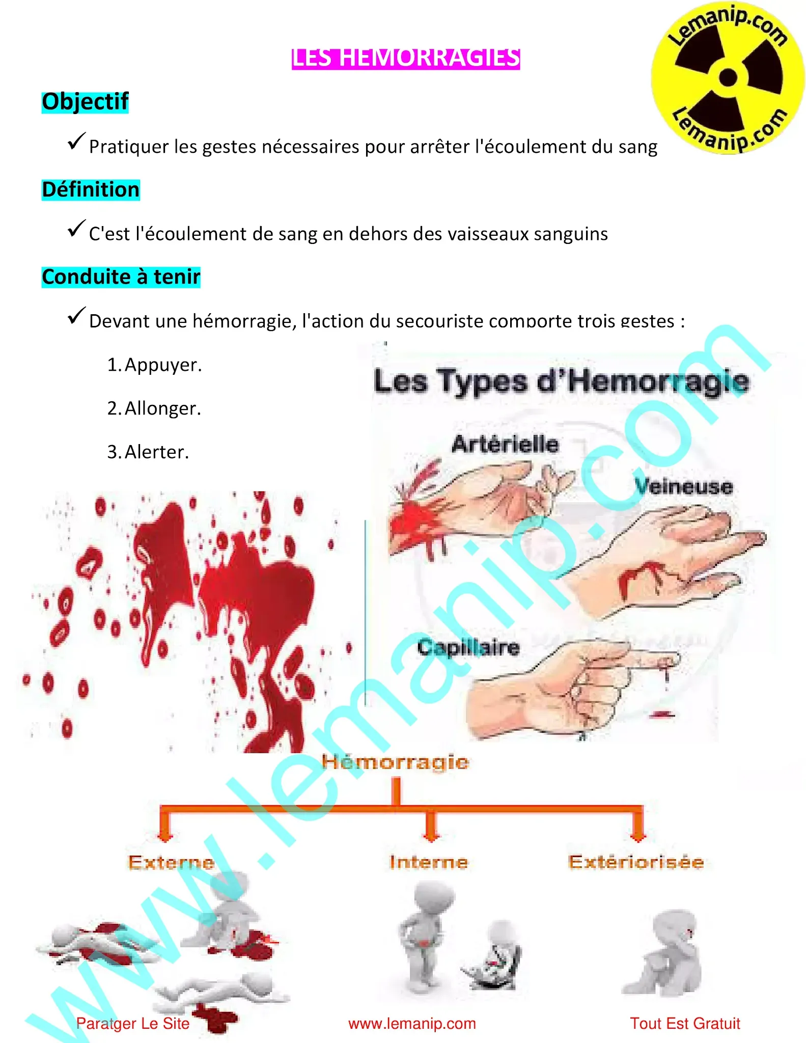 Hémorragie : Secourisme