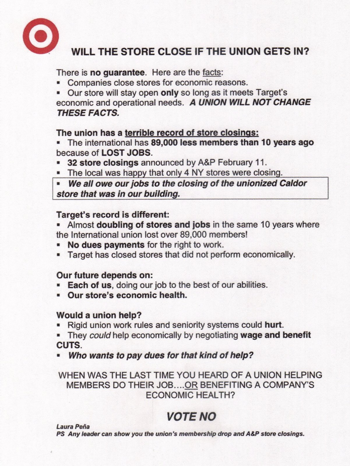 TARGET SUCKS!: (Updated) NLRB findings of intimidation could overturn ...