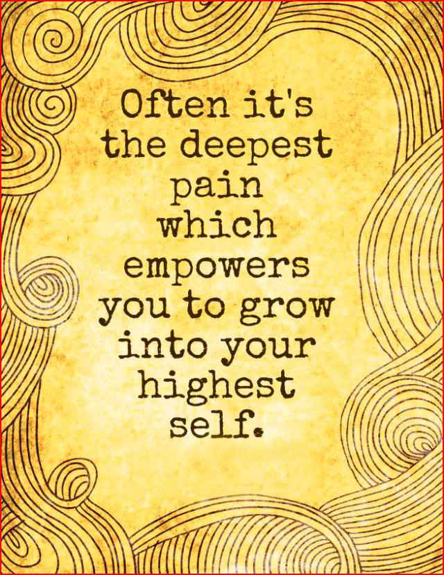 English Literature: Pain and Suffering and Growth are One of the ...