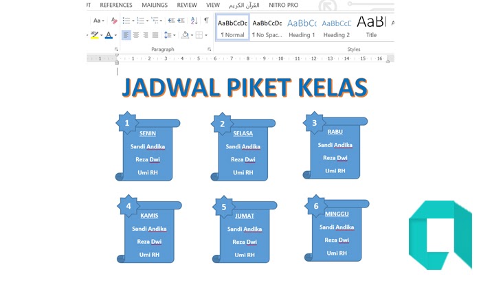 Cara Membuat Jadwal Piket Kreatif Menggunakan MS Word - capslockone.com Cara Membuat Jadwal Piket Kreatif Menggunakan MS Word - capslockone.com