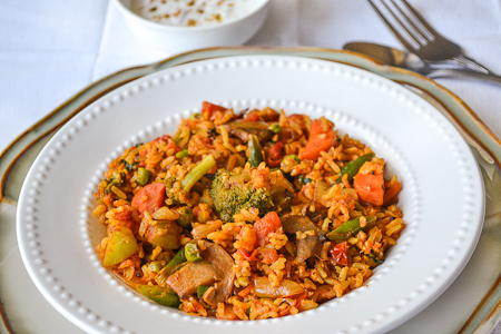 Spicy Treats: Mixed Veg Brown Rice Tawa Pulao