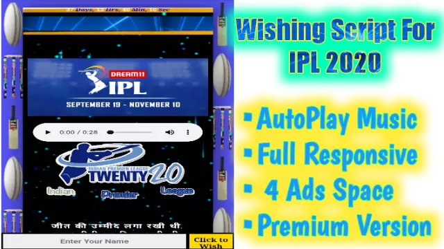 How To Create IPL Wishing Website | IPL 2020 - Wishing Script For ...