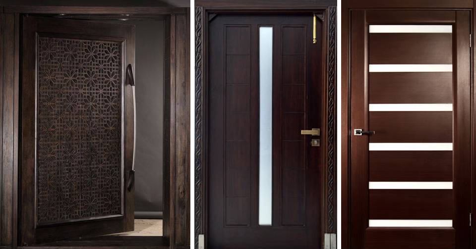 Contemporary Brown Solid Wood Door Designs – Engindaily