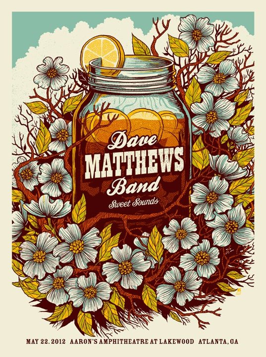 INSIDE THE ROCK POSTER FRAME BLOG: Tonight's Dave Matthews Band Poster ...