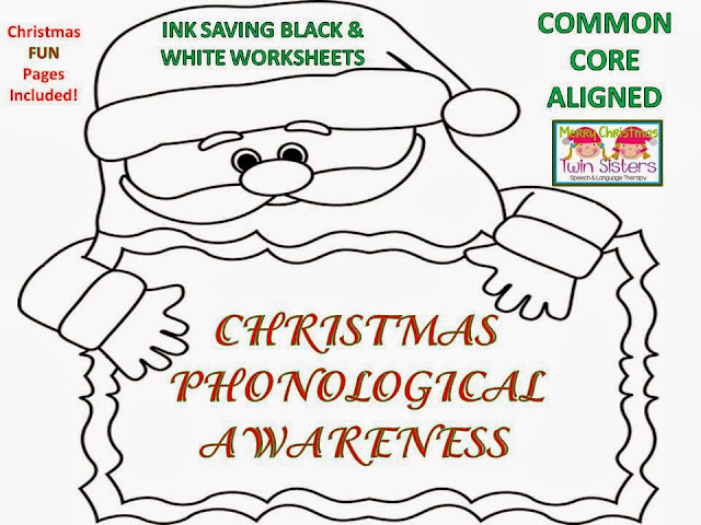 Twin Speech, Language & Literacy LLC: Christmas Phonological Awareness ...