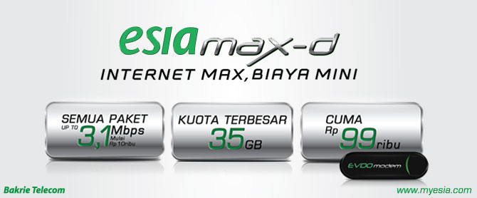 Esia | Tarif Paket Internet Esia MAX-D | Solo Nge-Blog