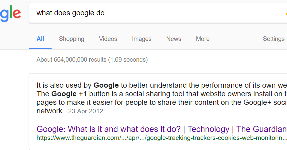 Exploring the Purpose of Things: What Does Google Do?