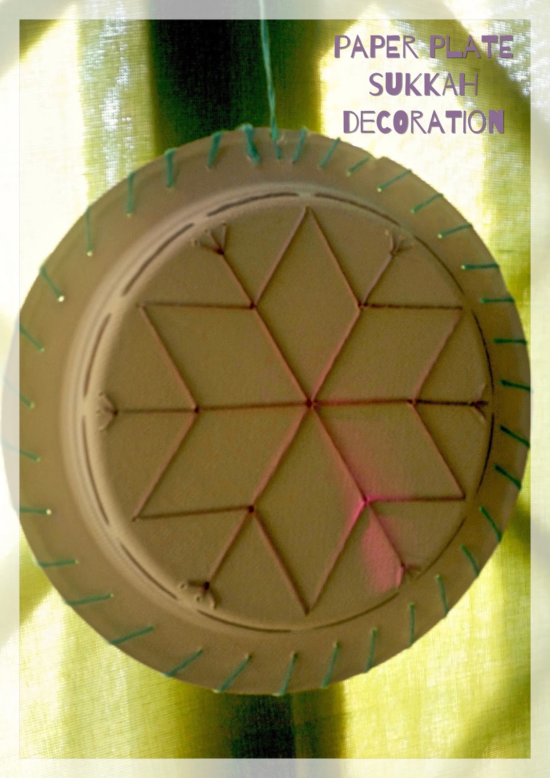 our Jewish little place: Paper Plate Six Ointed Star Yarn Art for your ...