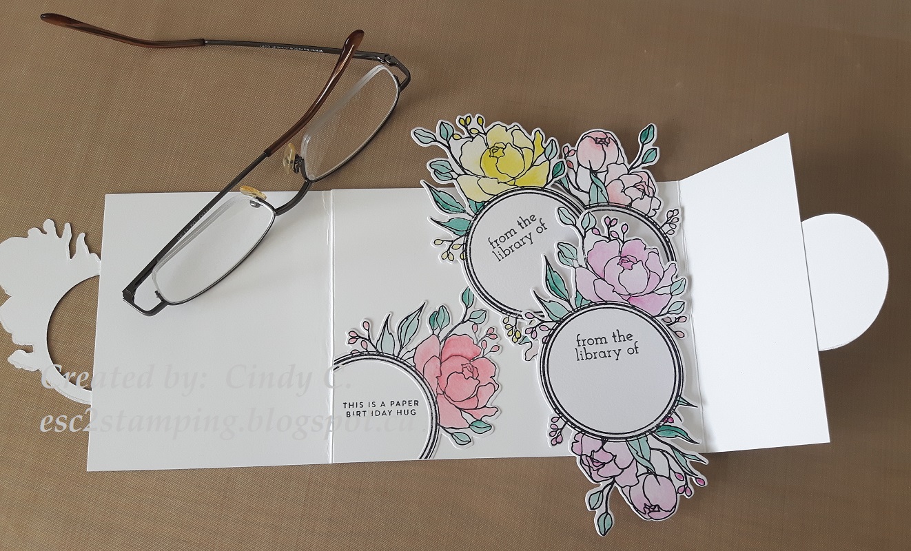 Escape to Stamping: Off-center Interlocking Gatefold card