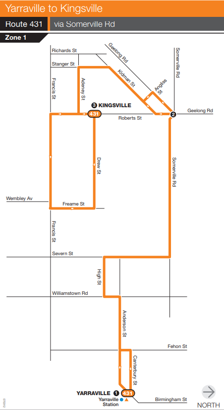 Melbourne on Transit: Timetable Tuesday #54: Bus 431 the dead end loop ...