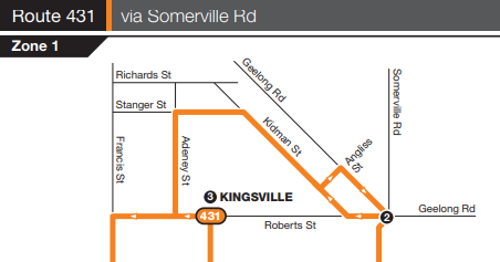 Melbourne on Transit: Timetable Tuesday #54: Bus 431 the dead end loop ...