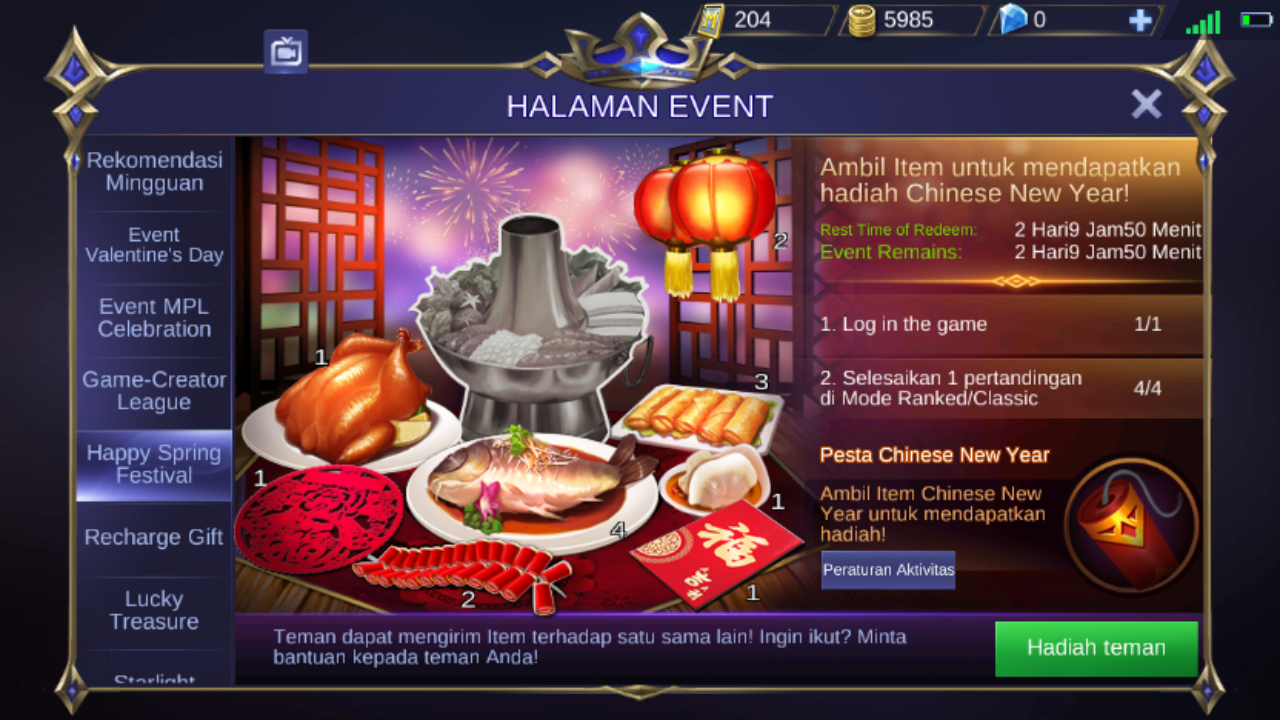 Cara Cepat Menyelesaikan Event Makanan 2018 - MOBAIND