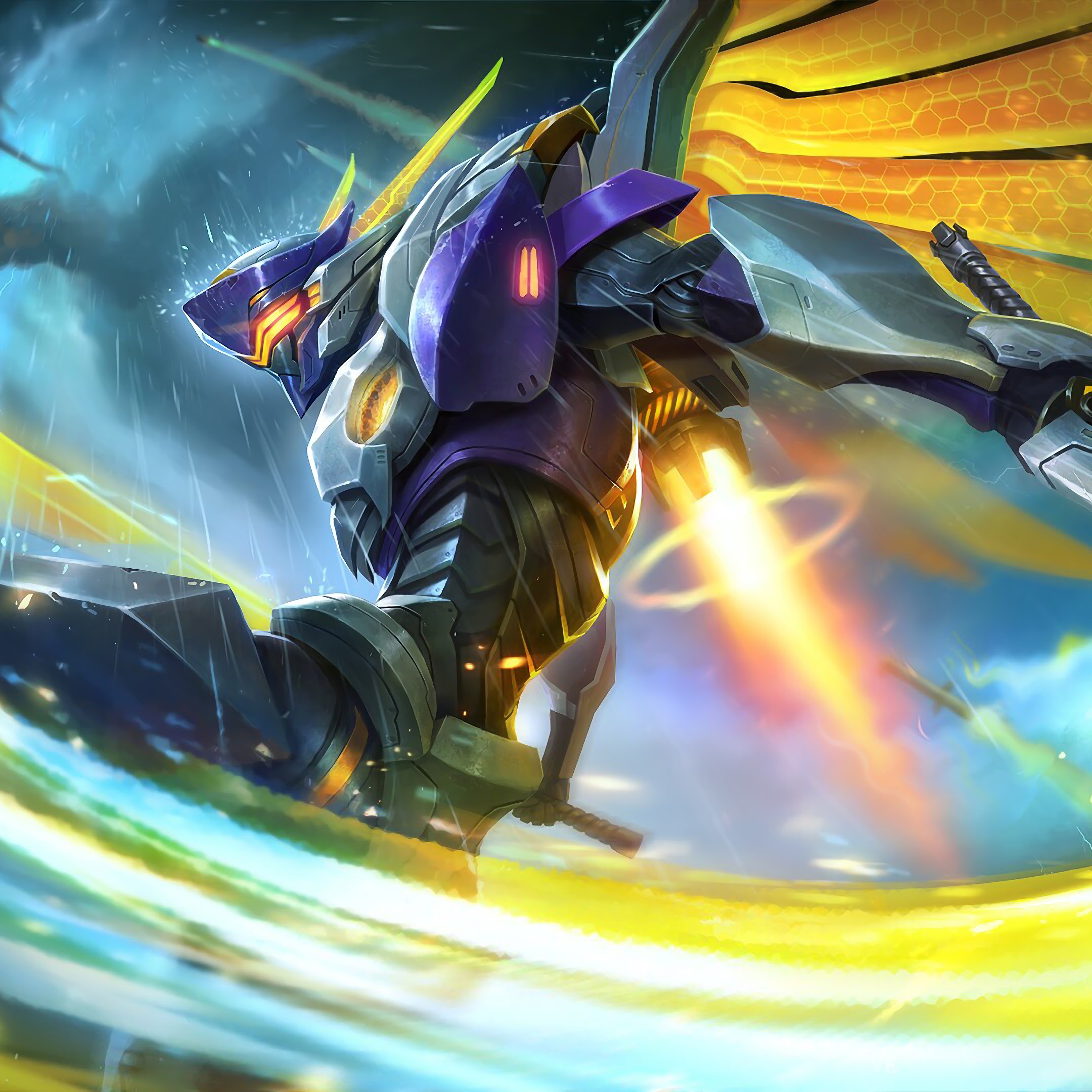 Saber, Codename - Storm, Skin, Mobile Legends, 4K, #21 Wallpaper PC Desktop