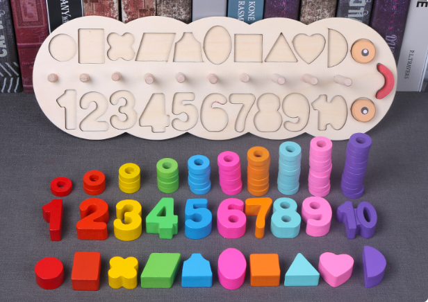 Children Wooden Toys Montessori Materials Learn To Count Numbers ... Children Wooden Toys Montessori Materials Learn To Count Numbers ...