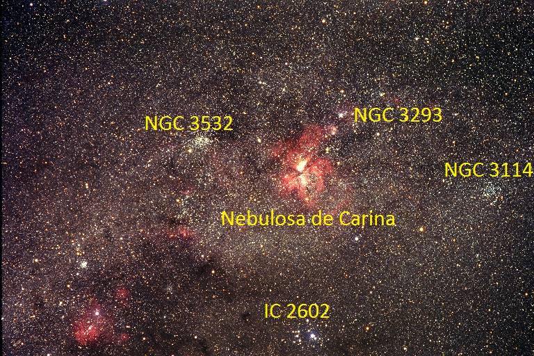 Firmamento Austral: Cúmulo NGC 3114 en Carina.