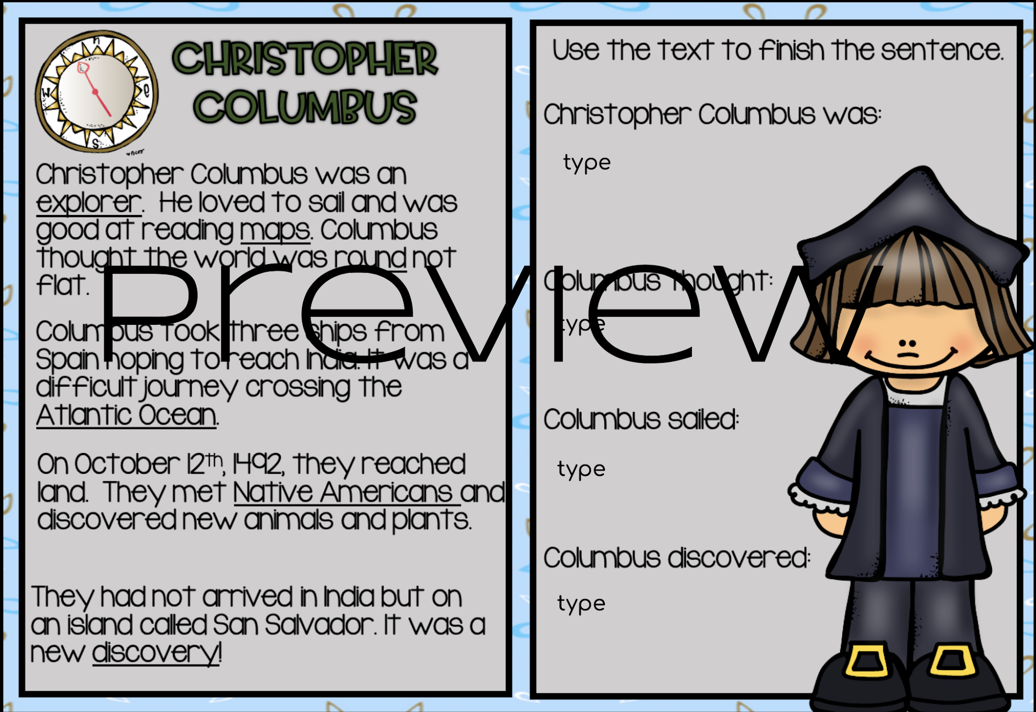 1st Grade Hip Hip Hooray!: Christopher Columbus...Let's Discover ...