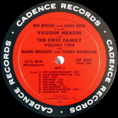 Vintage Stand-up Comedy: Vaughn Meader - The First Family Volume 2 1962