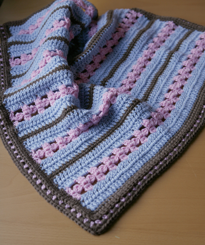 Modern Crochet Goddess: Cherry Blossom Stroller Blanket Modern Crochet Goddess: Cherry Blossom Stroller Blanket