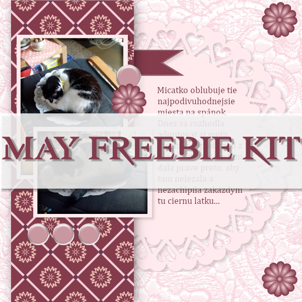 FREE scrapbook mini kit - May freebie for email subscribers.