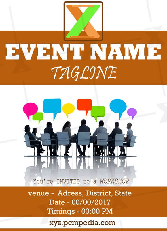 6 simplest poster for seminar and workshop in 6 different color - XYZpedia