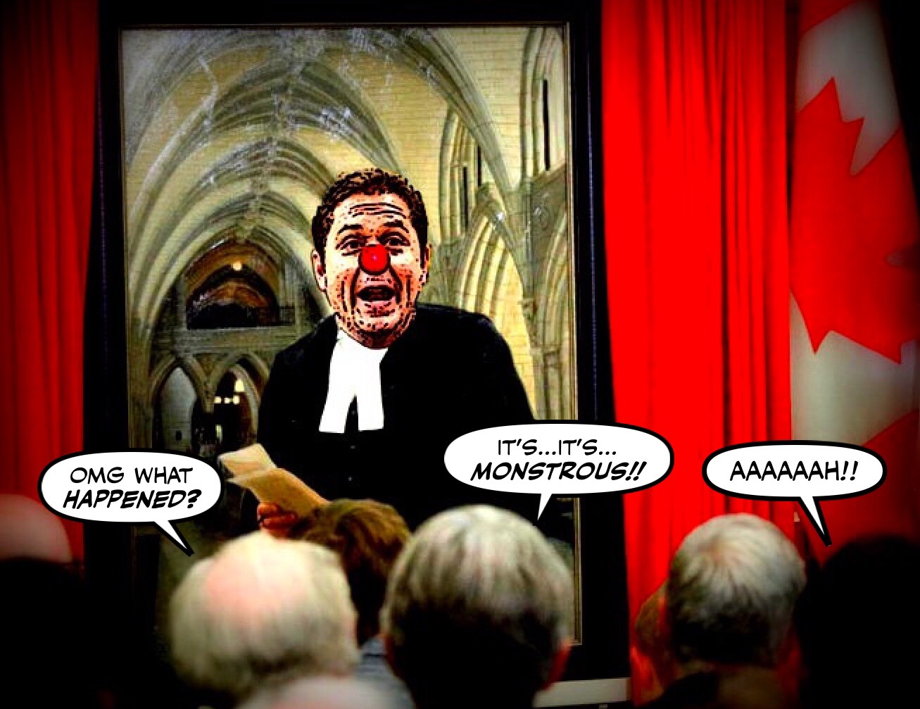 Montreal Simon: Andrew Scheer and the Scary Portrait of a Con Clown