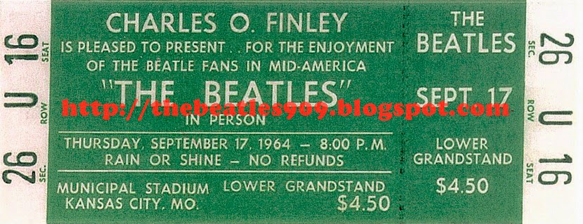 THE BEATLES 909 | 50 Años: 17 Sept. 1964 - Municipal Stadium - Kansas ...