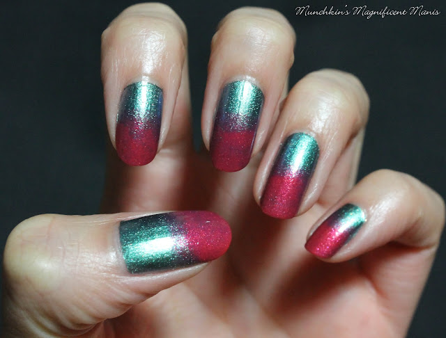 Munchkin’s Magnificent Manis: Lava Meets Water- Gradient Nail Design
