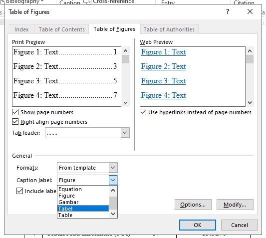 Perkuliahan: Cara Membuat Daftar Tabel (Microsoft Word)