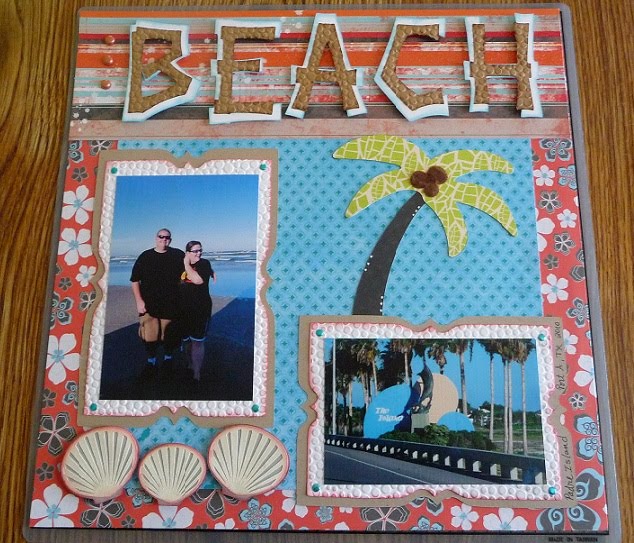 JME Creations: Beach Layout - Inking It Up Crazy Design Team project