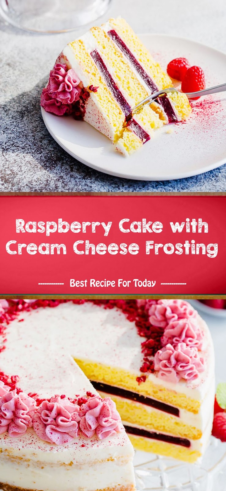 Raspberry Cake with Cream Cheese Frosting | Healthy Recipes