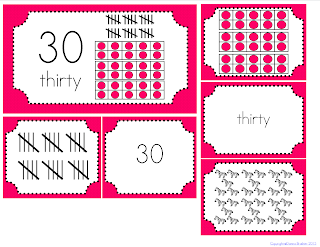 Teachers R US: Math Center using Numbers 0-30 Activities in Ten-Frames ...