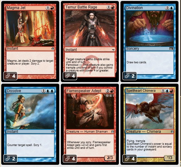 Magic the Gathering Adventures: [Standard] Blue Red Temur Battle Rage tryout