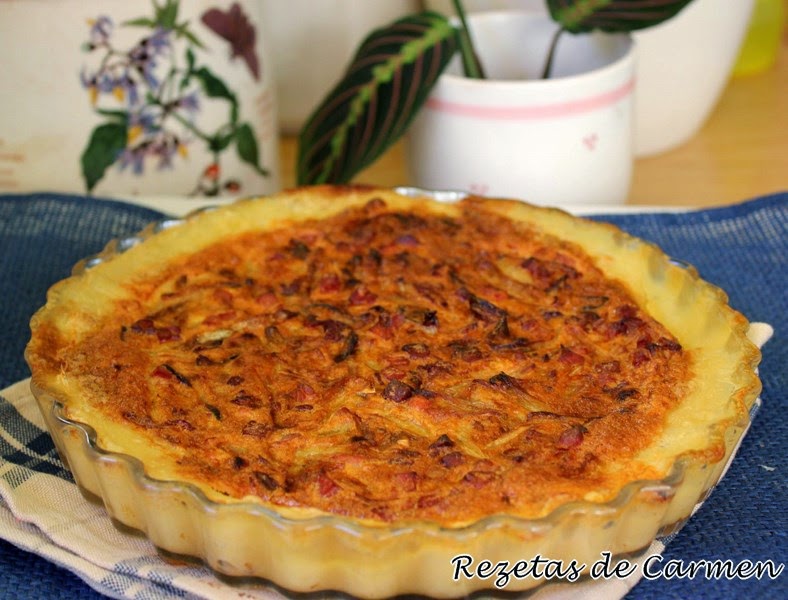Pastel de cebolla y de patatas