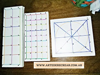 Geoplano - para trabajar figuras geométricas - ARTE DE RECREAR