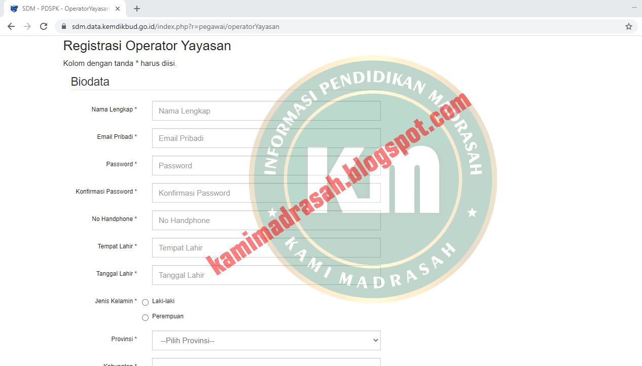 Cara Daftar/Registrasi Verval Yayasan (NPYP) di PDSPK Kemdikbud - Kami Madrasah