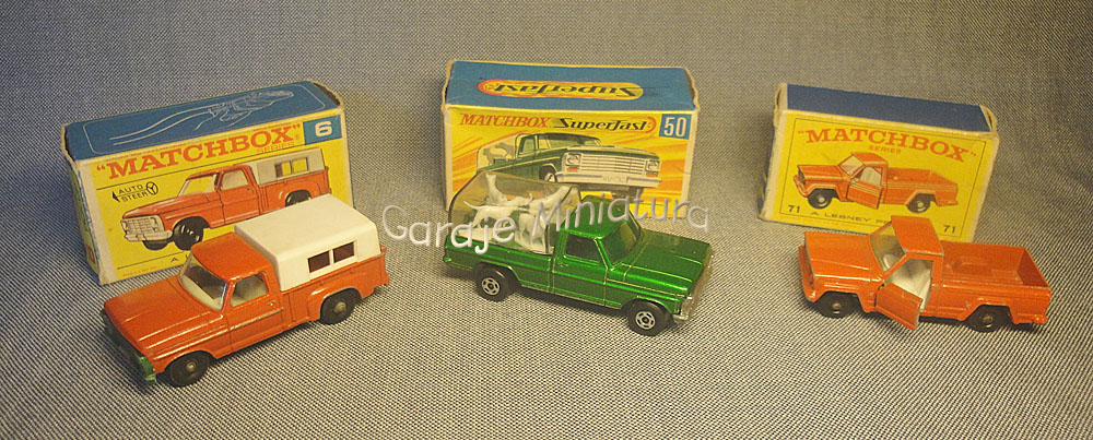 Archivo de autos: Tres camionetas de Matchbox