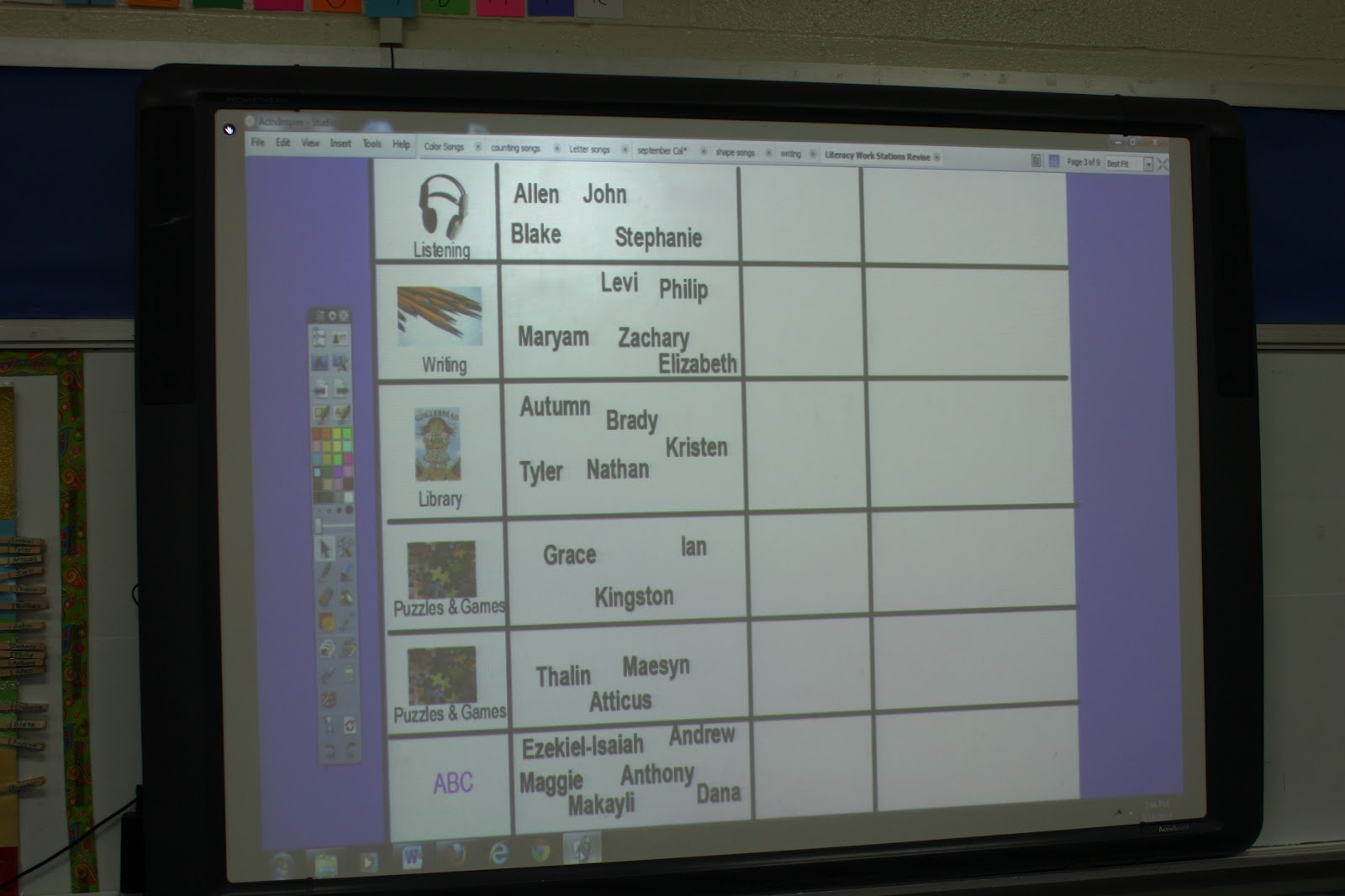 Mrs. Atkin's Kindergarten: Exploration and Literacy Work Stations-1