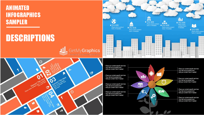 Animated descriptions infographics sampler PowerPoint Templtate - KING ...