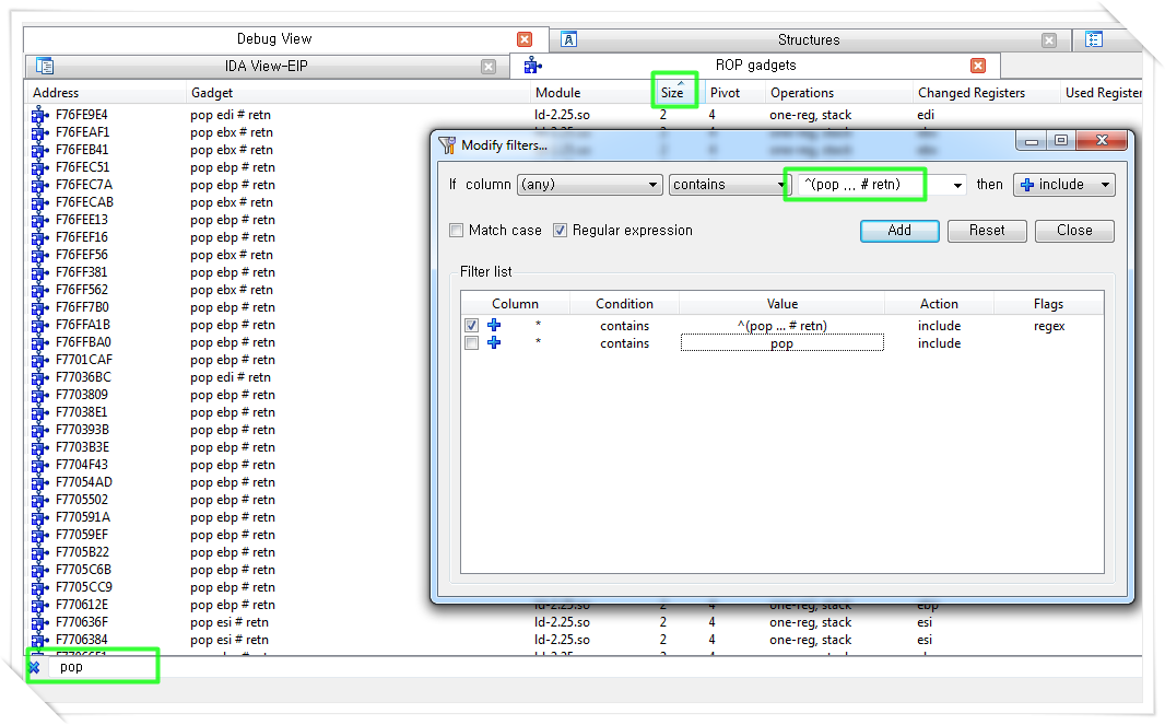 IDA Sploiter : Find ROP gadget - Cybersecurity Guide