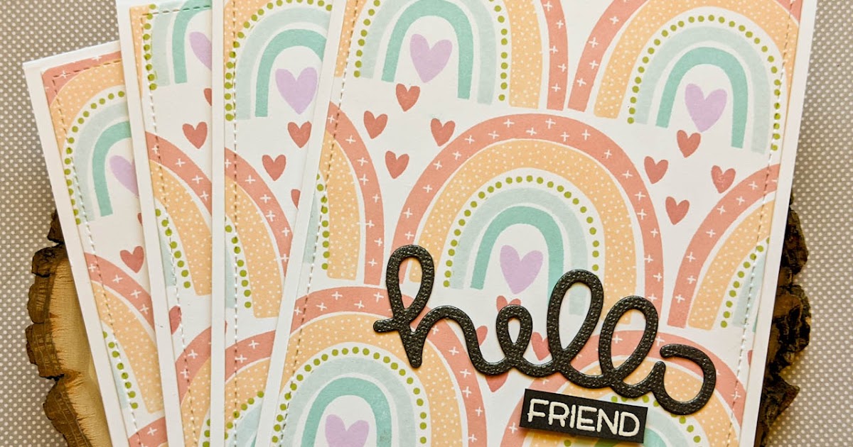 Whimsipost: Rainbow Hello Card