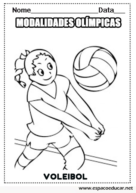 Voleibol ou Vôlei: desenhos das modalidades olímpicas para pintar ... Voleibol ou Vôlei: desenhos das modalidades olímpicas para pintar ...