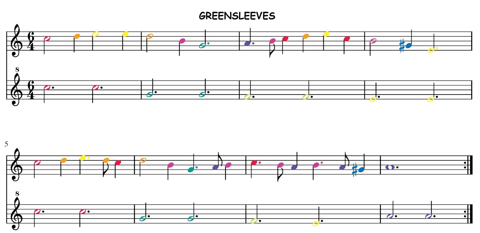 DANDO LA NOTA... MUSICAL: GREENSLEEVES