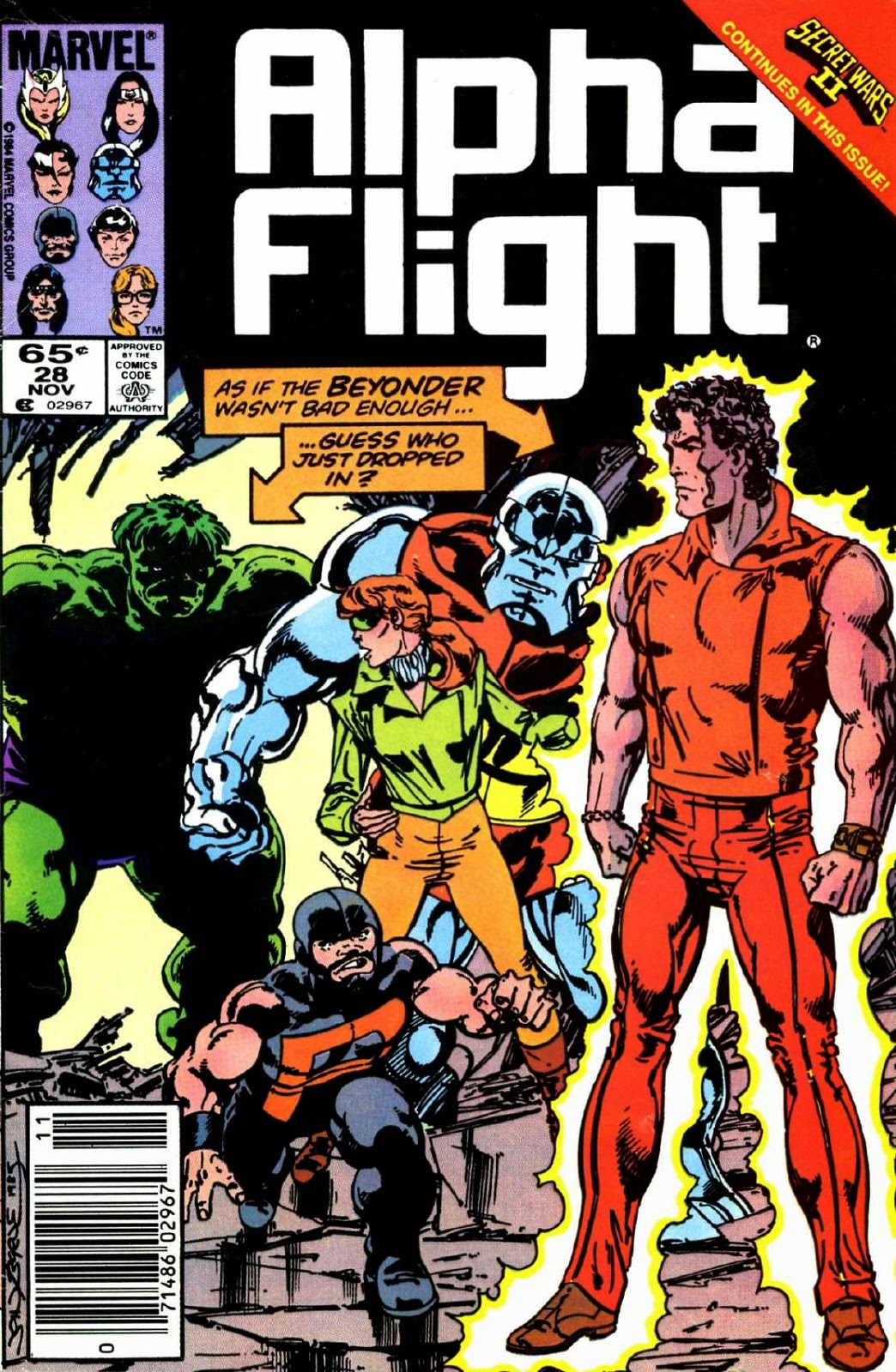 Marvel Comics of the 1980s: 1985: Alpha's Beta Flight part V: Byrne 'n ...