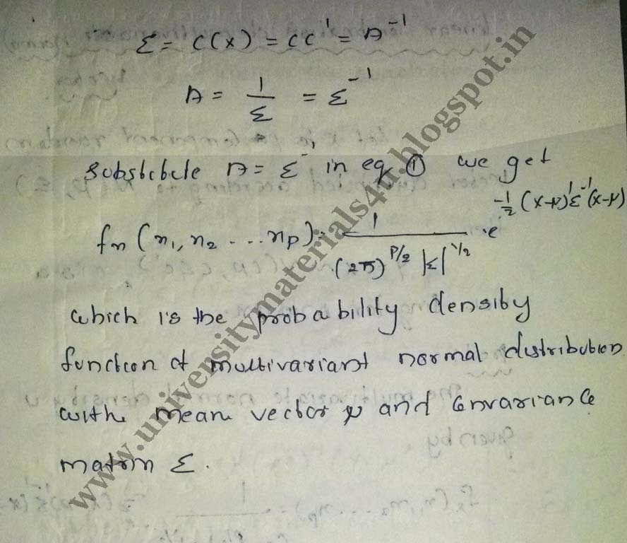 Derivation of probability density function of Multivariate Normal ...