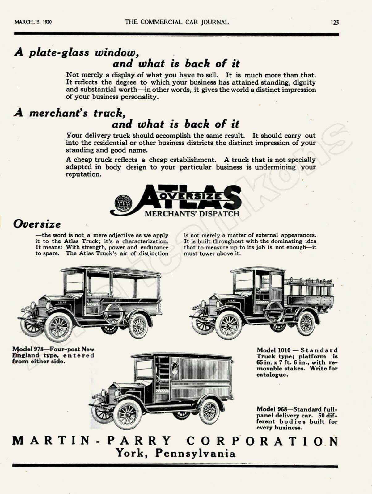 American Auto Emblems: ATLAS TRUCK
