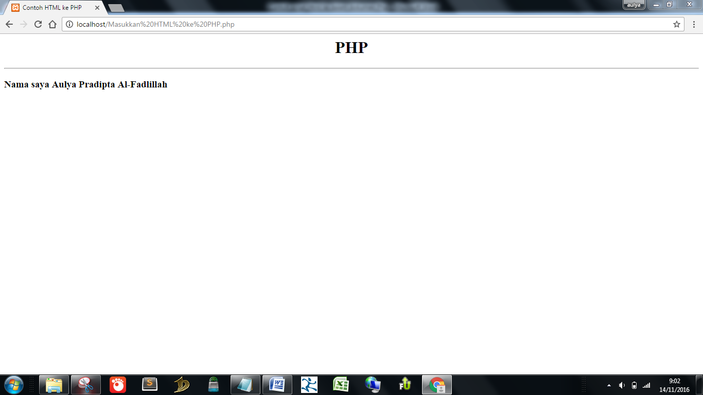 Contoh pembuatan script html ke dokumen php - Seputar Komputer