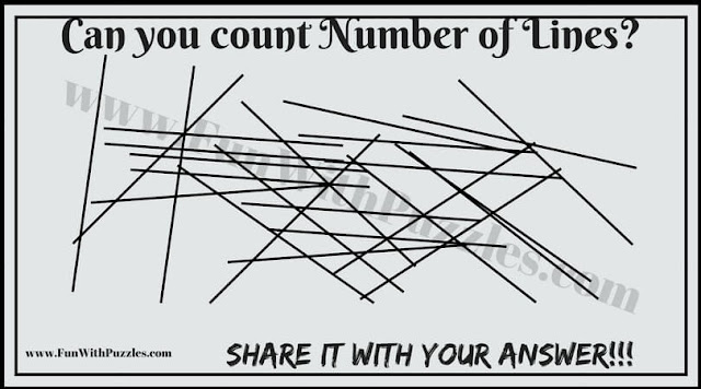 Simple Visual Puzzles to Count the Number of Lines
