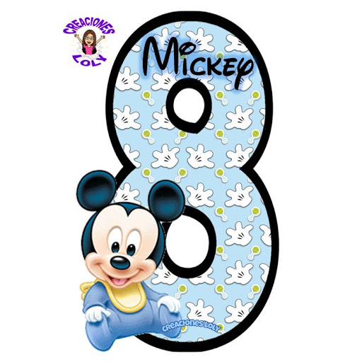 Creaciones Loly: Números Mickey Mouse Bebe