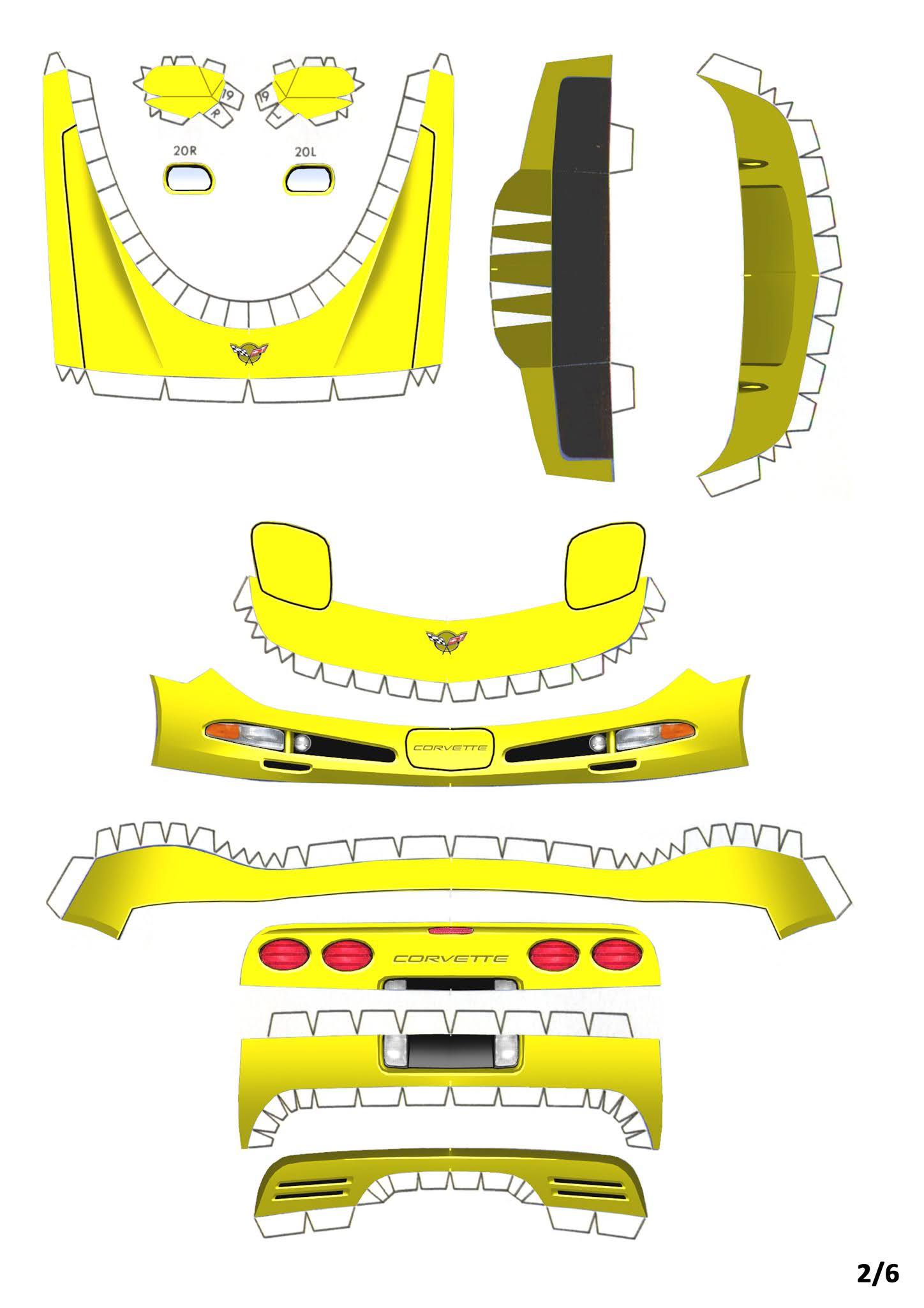 DreamCarsPro: DIY Chevrolet Corvette C5 Paper Model